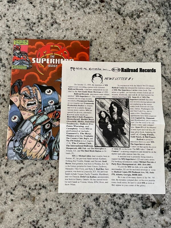 MX The Superhero Series # 2 NM Radical Comix Comic Book Limited Edition ...