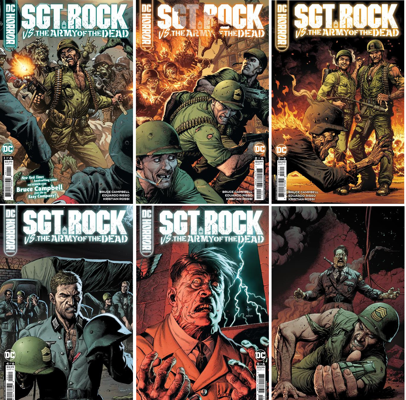 DC Horror Presents SGT Rock VS the Army of the Dead #1-6 Complete Cover ...