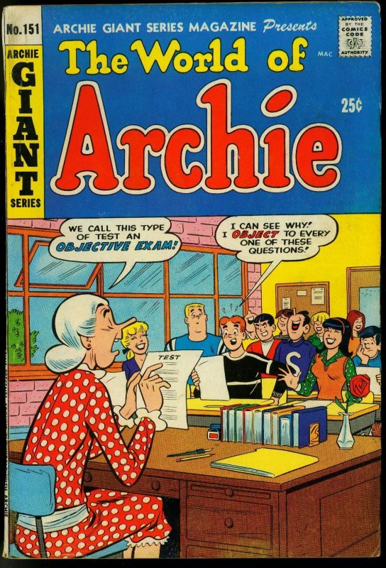 Archie Giant Series #151 1968- World of Archie VG/F | Comic Books ...
