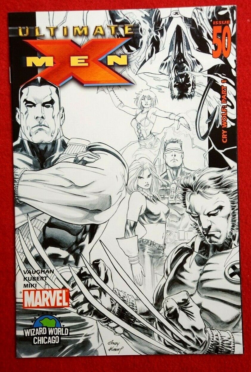 Ultimate X-Men 50 Wizard World Exclusive Sketch Variant Brian K Vaughan ...