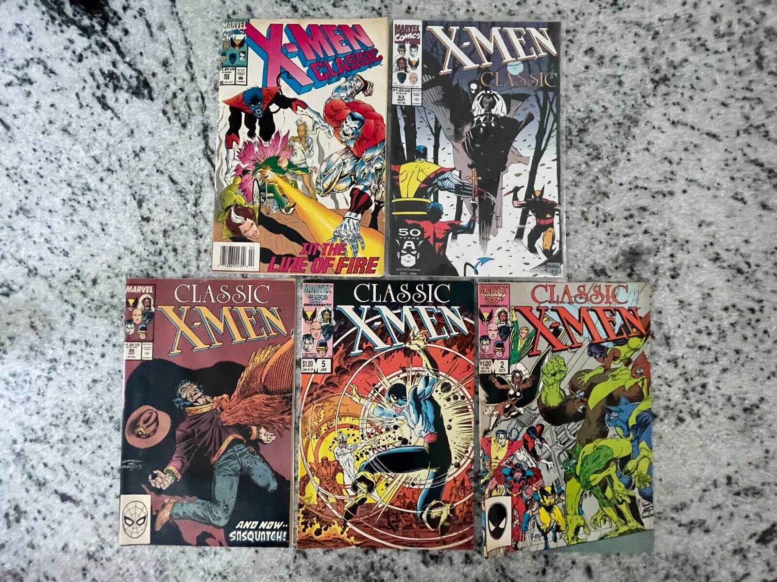 5 Classic X-Men Marvel Comic Books # 2 5 26 63 92 Hulk Thor Wolverine 4 ...