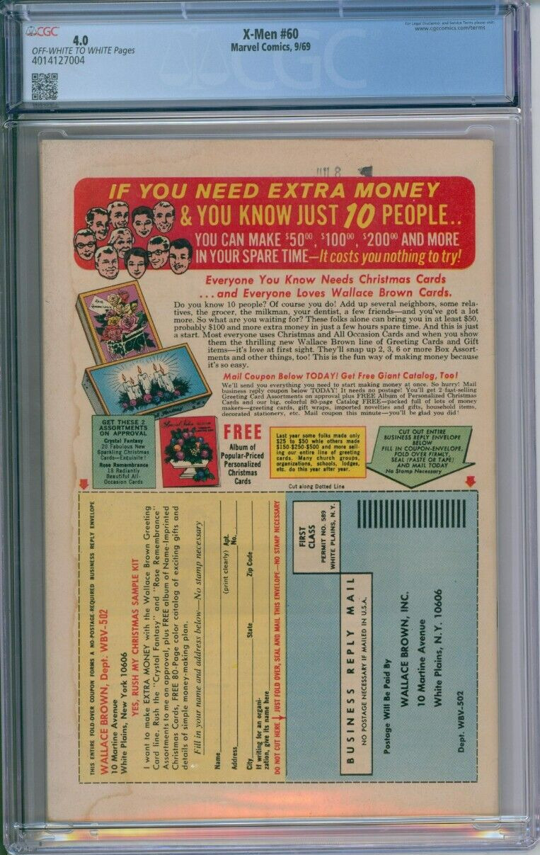 Marvel Comics X-Men #60 CGC 4.0 1st Appearance Of Sauron (Doctor Karl ...