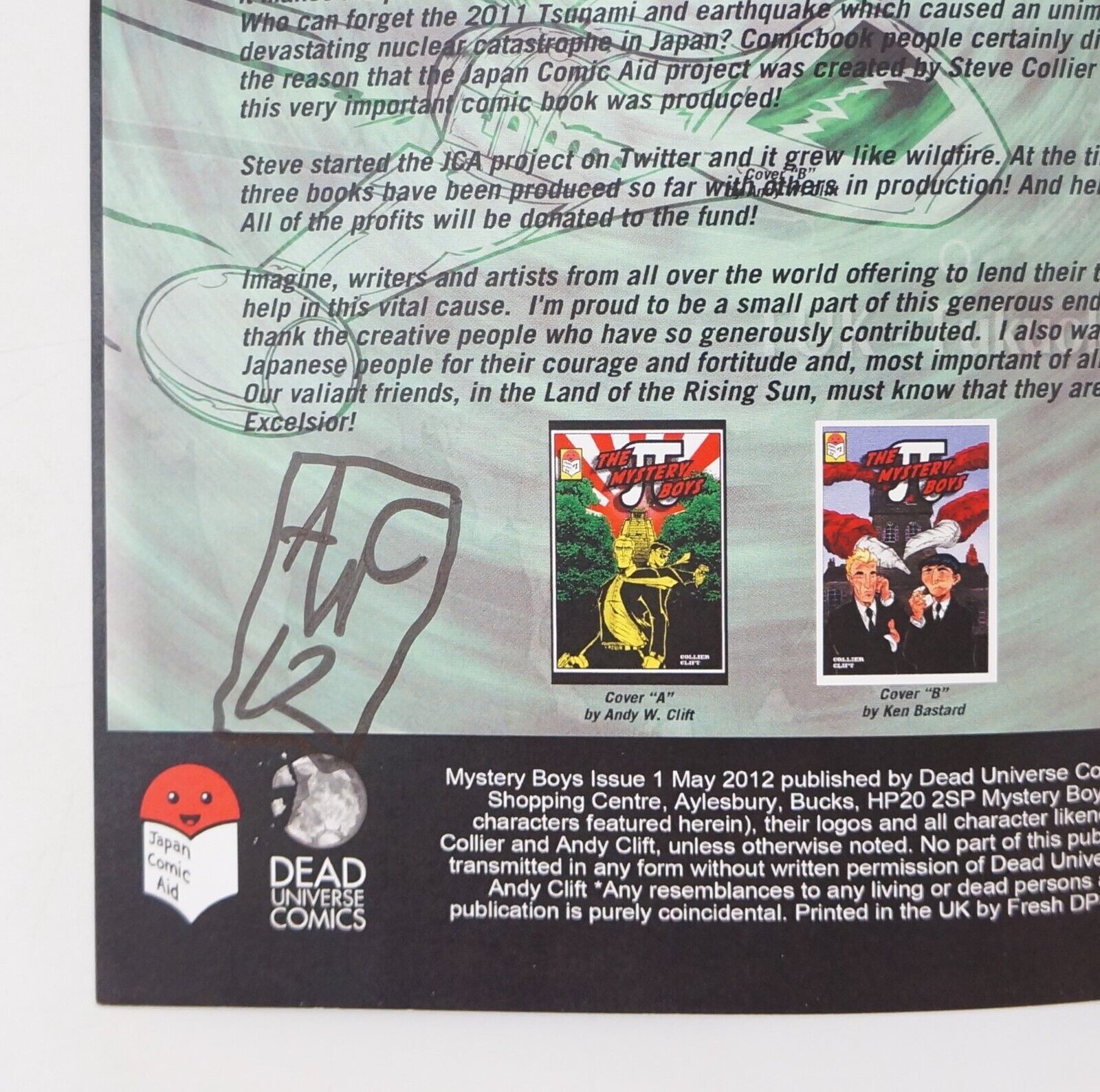the Mystery Boys #1 VF- signed by Steve Collier & Andy Clift - Japan ...