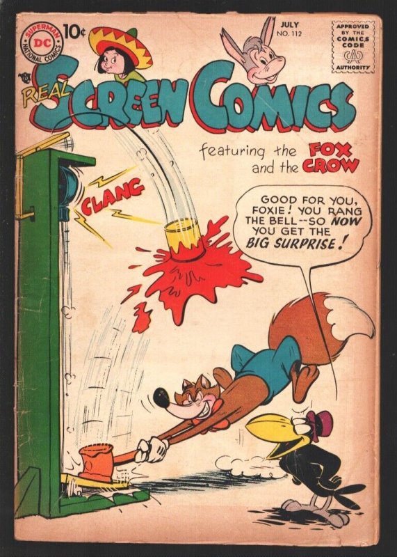 Real Screen Comics #112 1957-DC-Fox and Crow-Violent & wacky humor ...