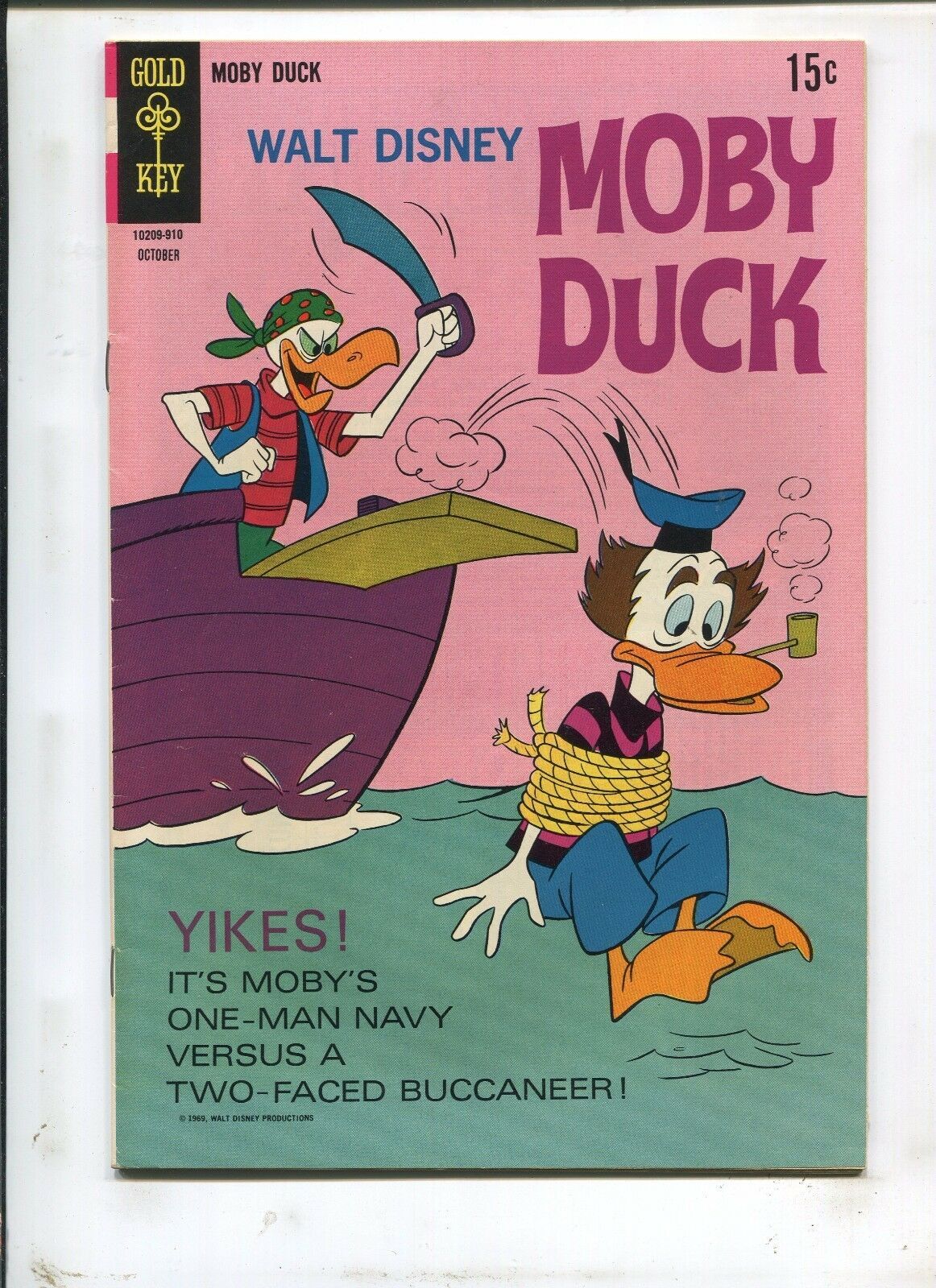 Walt Disney Moby Duck #7 Moby Duck Meets Buccaneer Keyes! (7.5) 1969 ...