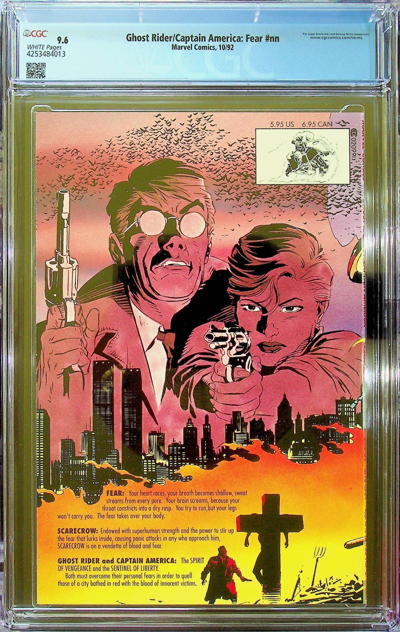 Ghost Rider/Captain America: Fear (1992) - CGC 9.6 - Cert# 4253484013 ...
