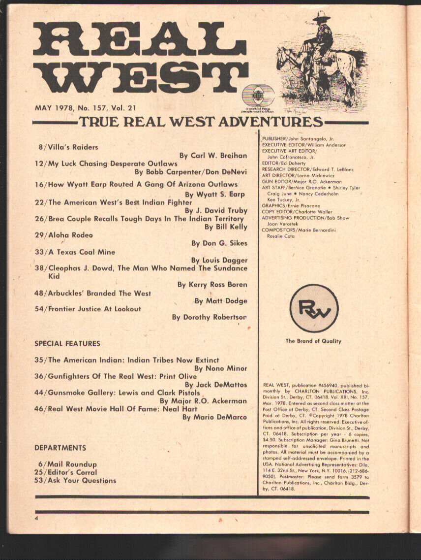 Real West 5/1978-Earl Norem cover art-Adventures of Wyatt Earp-Pancho ...