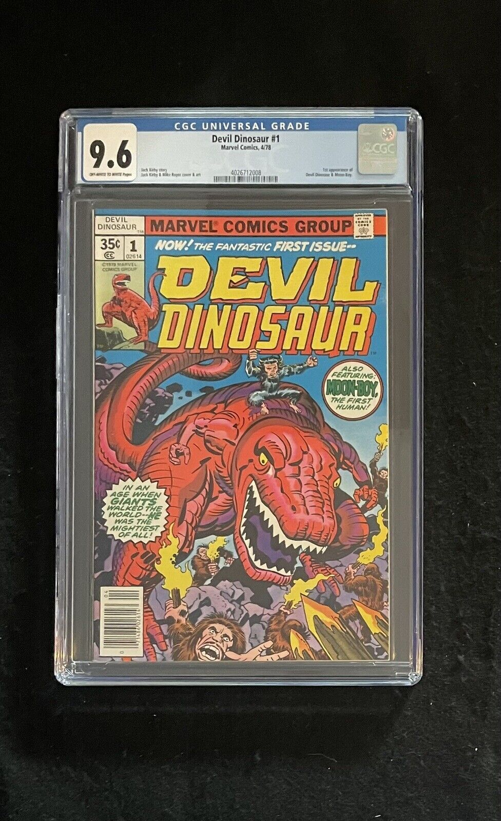 Devil Dinosaur #1 CGC 9.6 1st App Devil Dino + Moon-Boy 1978 **Jack ...