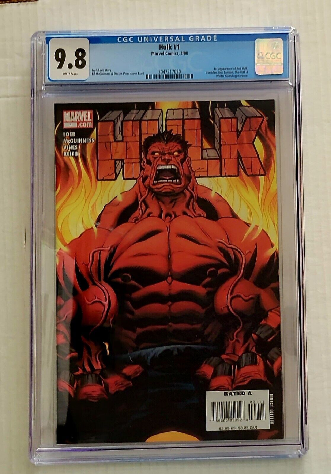 HULK #1 CGC 9.8 (Marvel Comics, 2008) 1st app & cover RED-HULK ...