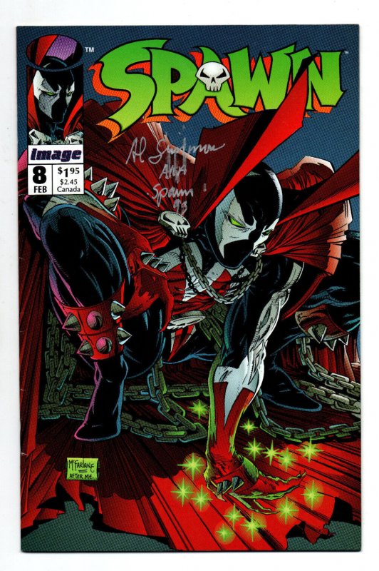 Spawn #8 - signed by Al Simmons aka Spawn w/poster - 1993 - FN ...