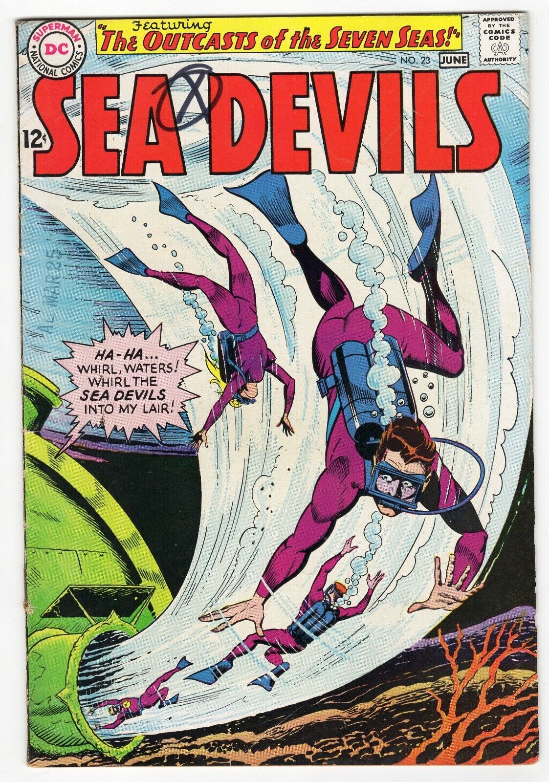 Sea Devils #23 VINTAGE 1965 DC Comics w/ Batman Aurora Ad | Comic Books ...