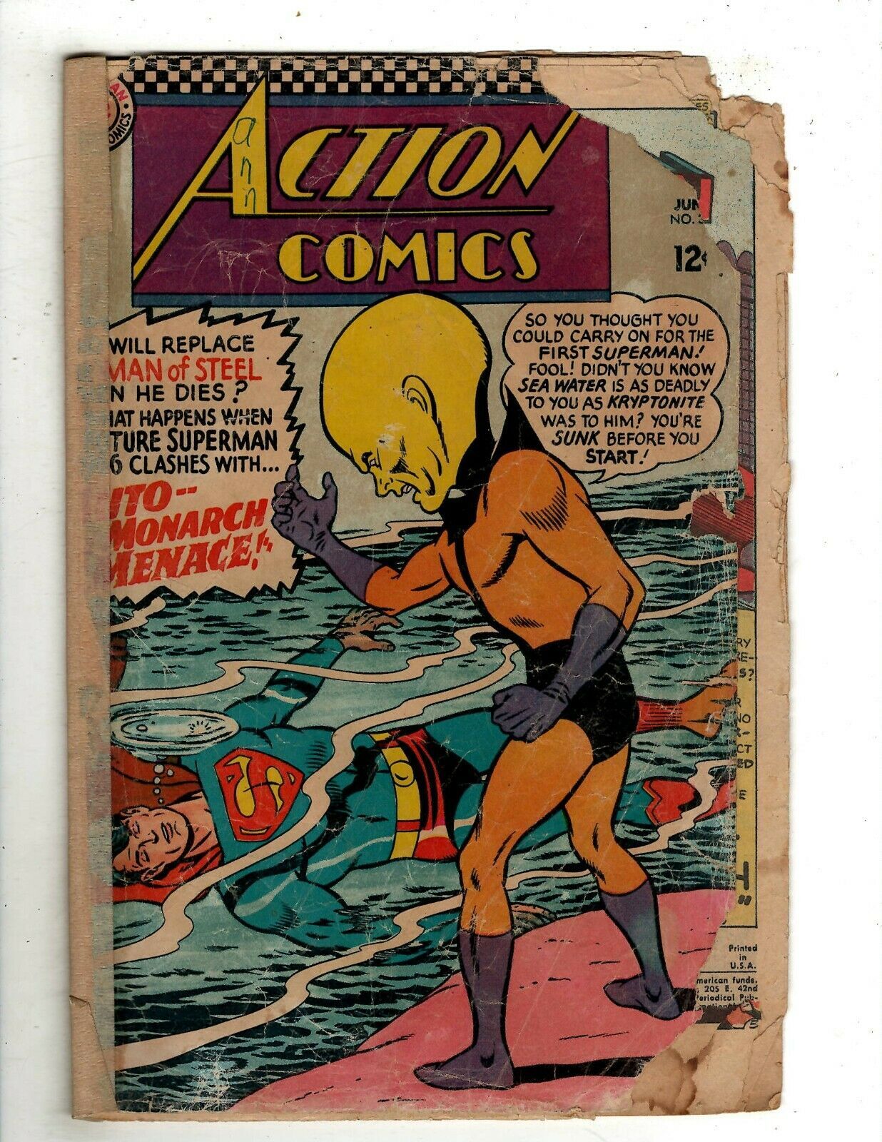 7 Action Comics Feat. Superman # 338 351 352 353 359 360 368 Batman ...