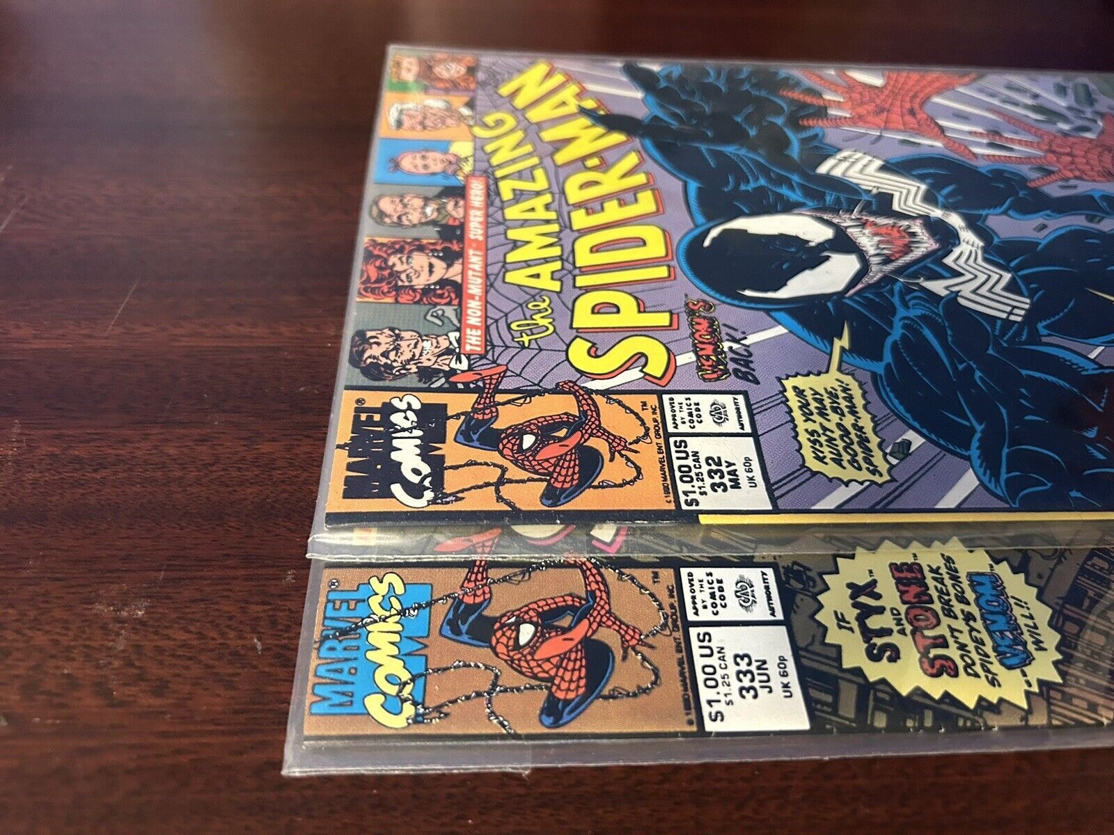 The Amazing Spider-Man #332-333 NM Marvel Comics 1990 Larsen-Machlan ...
