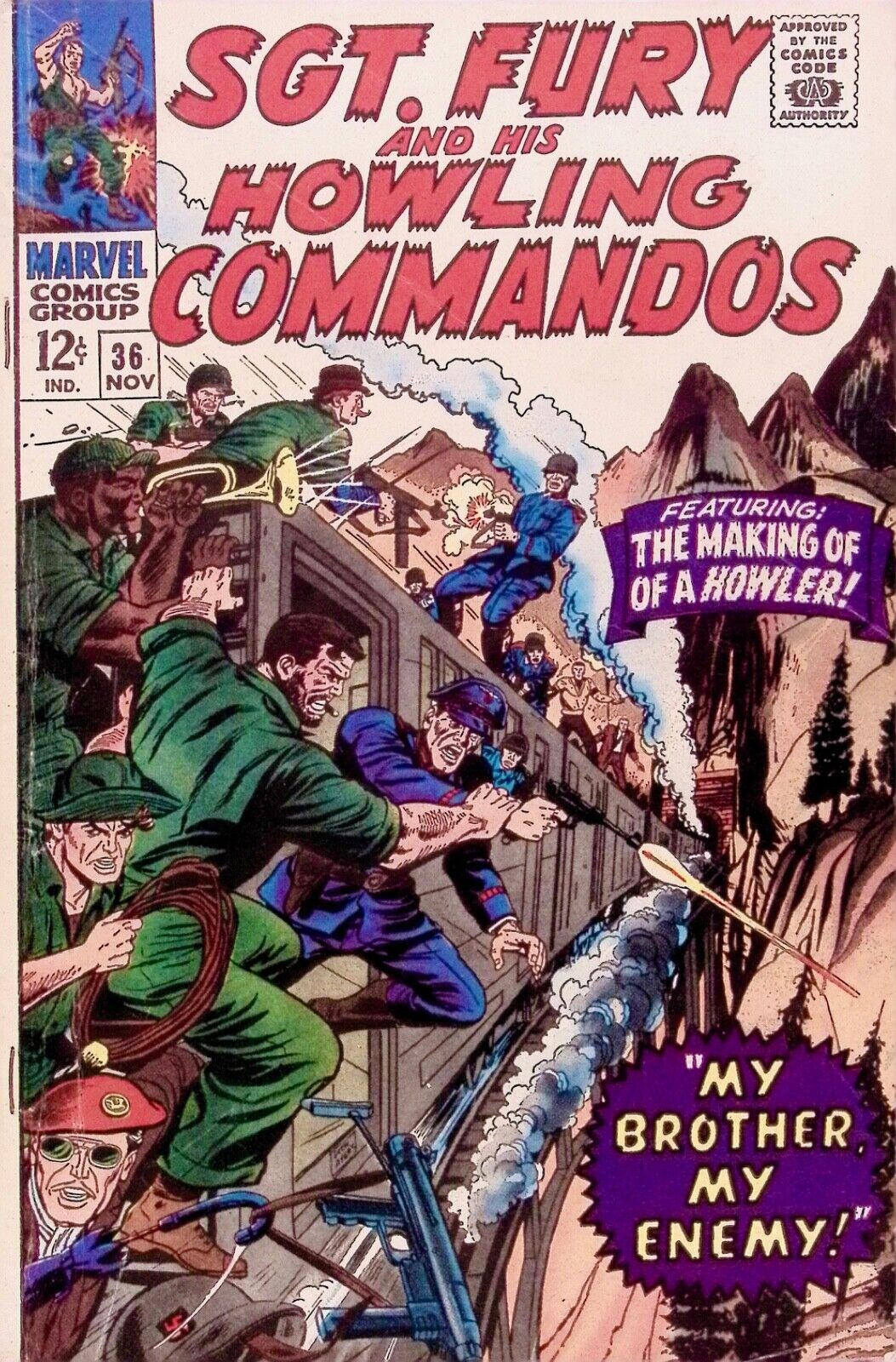 SGT FURY & HIS HOWLING COMMANDOS Comic 36 — Thomas/Ayers — 1966 Marvel ...