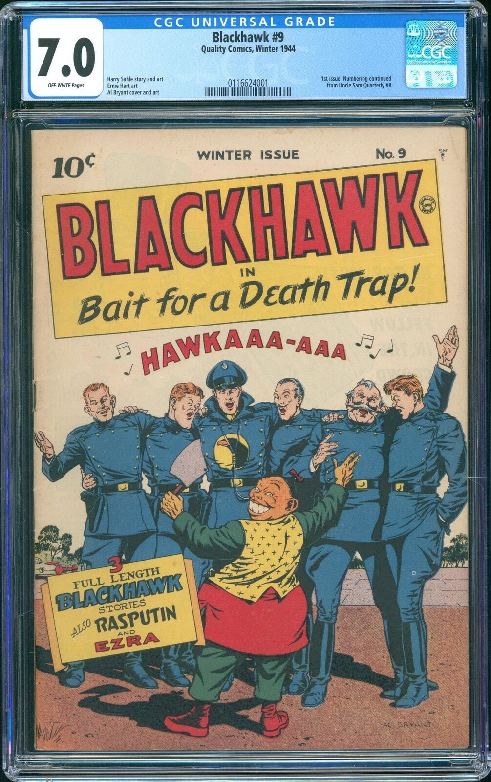 Blackhawk #9 (Quality, 1944) CGC 7.0 - KEY 1st Issue | Comic Books ...