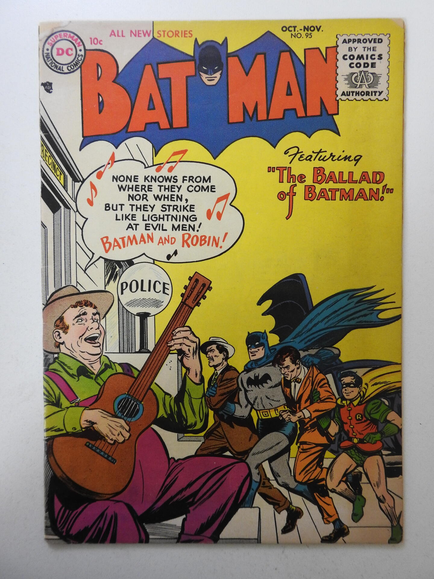 Batman #95 FR/GD Cond! 2/3 book-length spine split, cover detached at ...