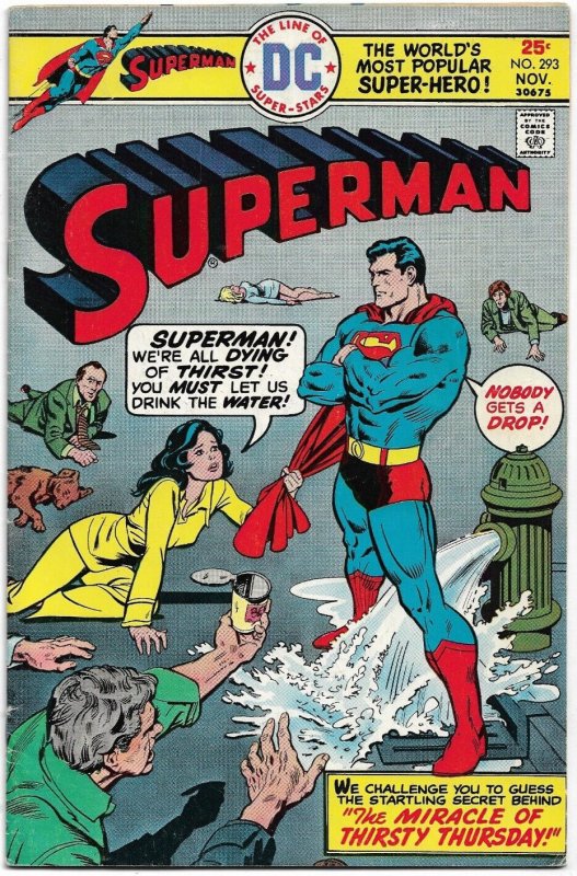 Superman#293 FN/VF 1975 DC Bronze AGE Comics | Comic Books - Bronze Age ...