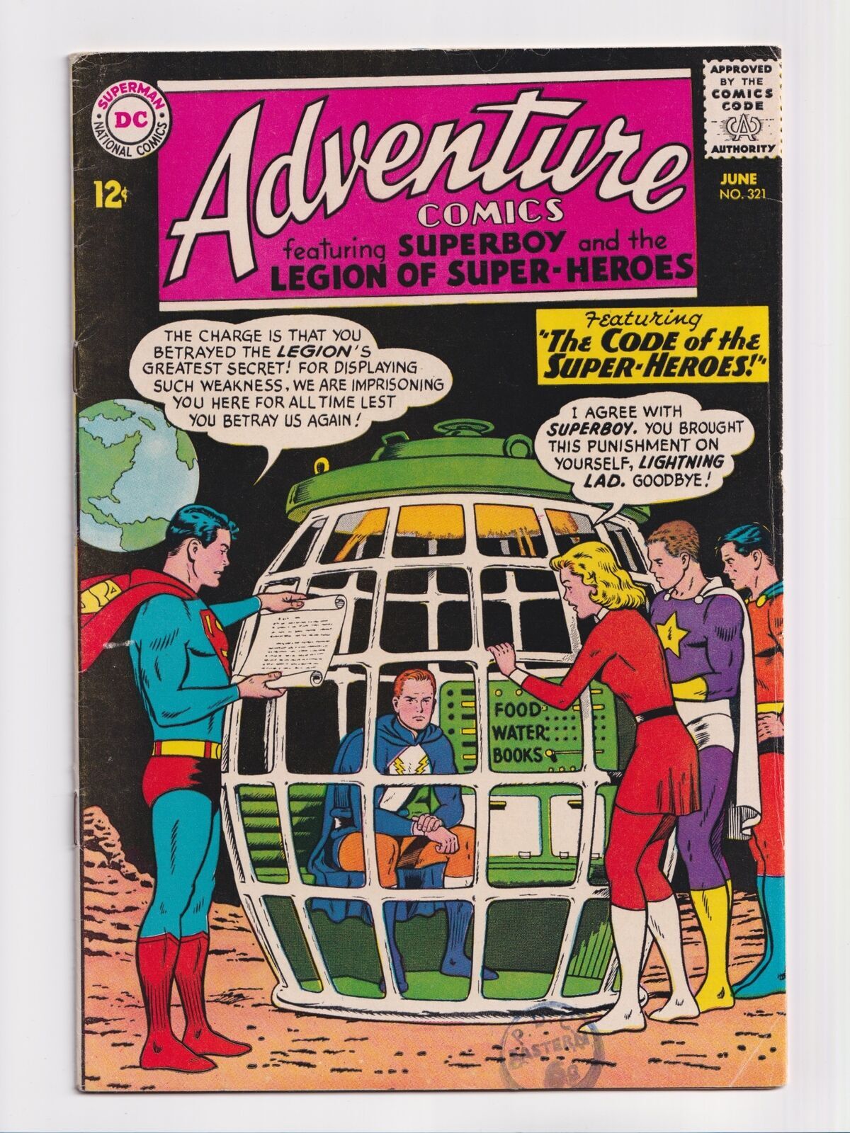 Adventure Comics #321 DC Comics 1964 Sharp Copy FN- Legion of Super ...