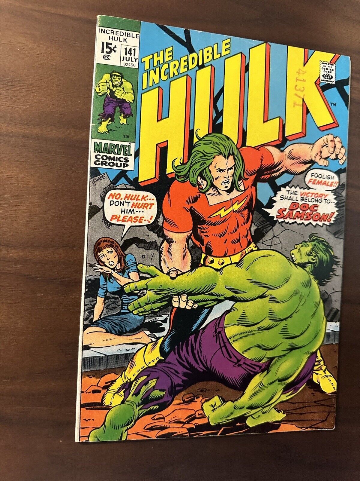 The Incredible Hulk #141 FN/VF 1971 First DOC Samson (Marvel Comics ...