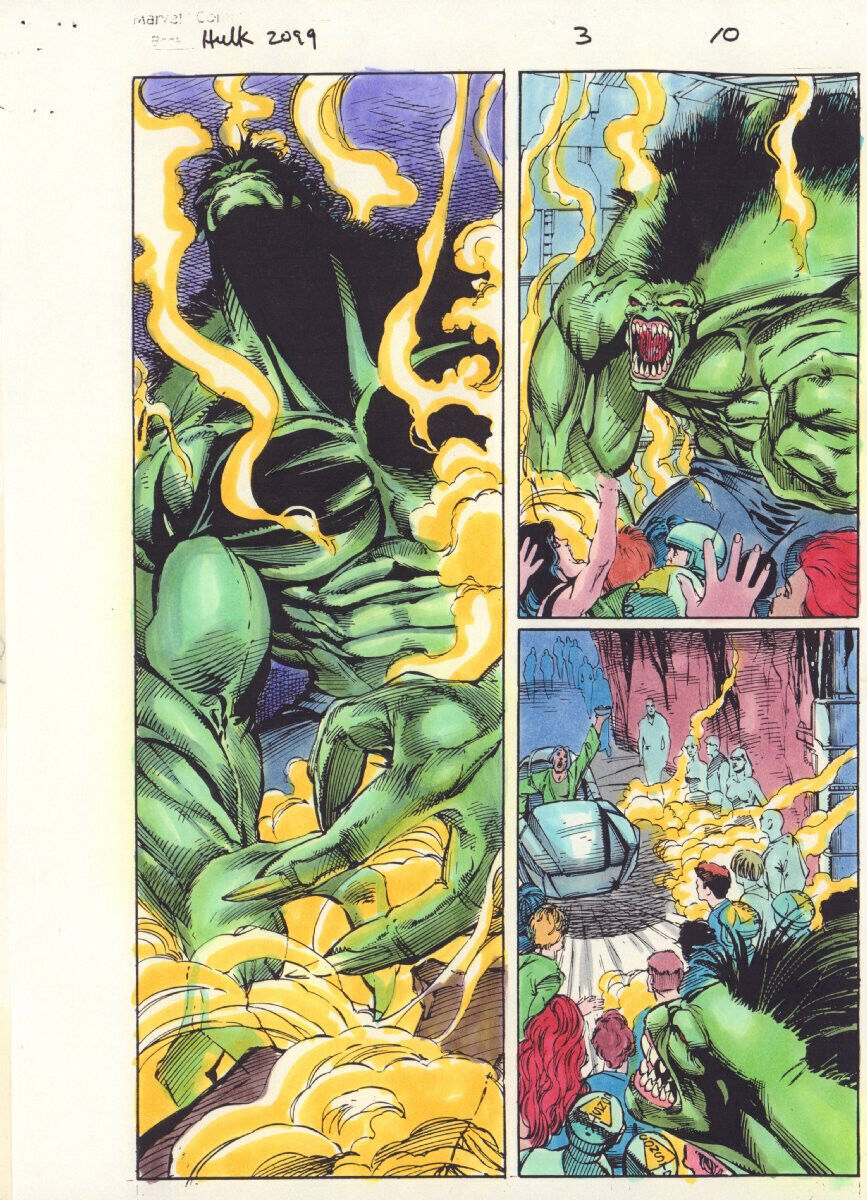 Hulk 2099 #3 p.10 Color Guide - Hulk Rises - Signed 1995 | Comic ...