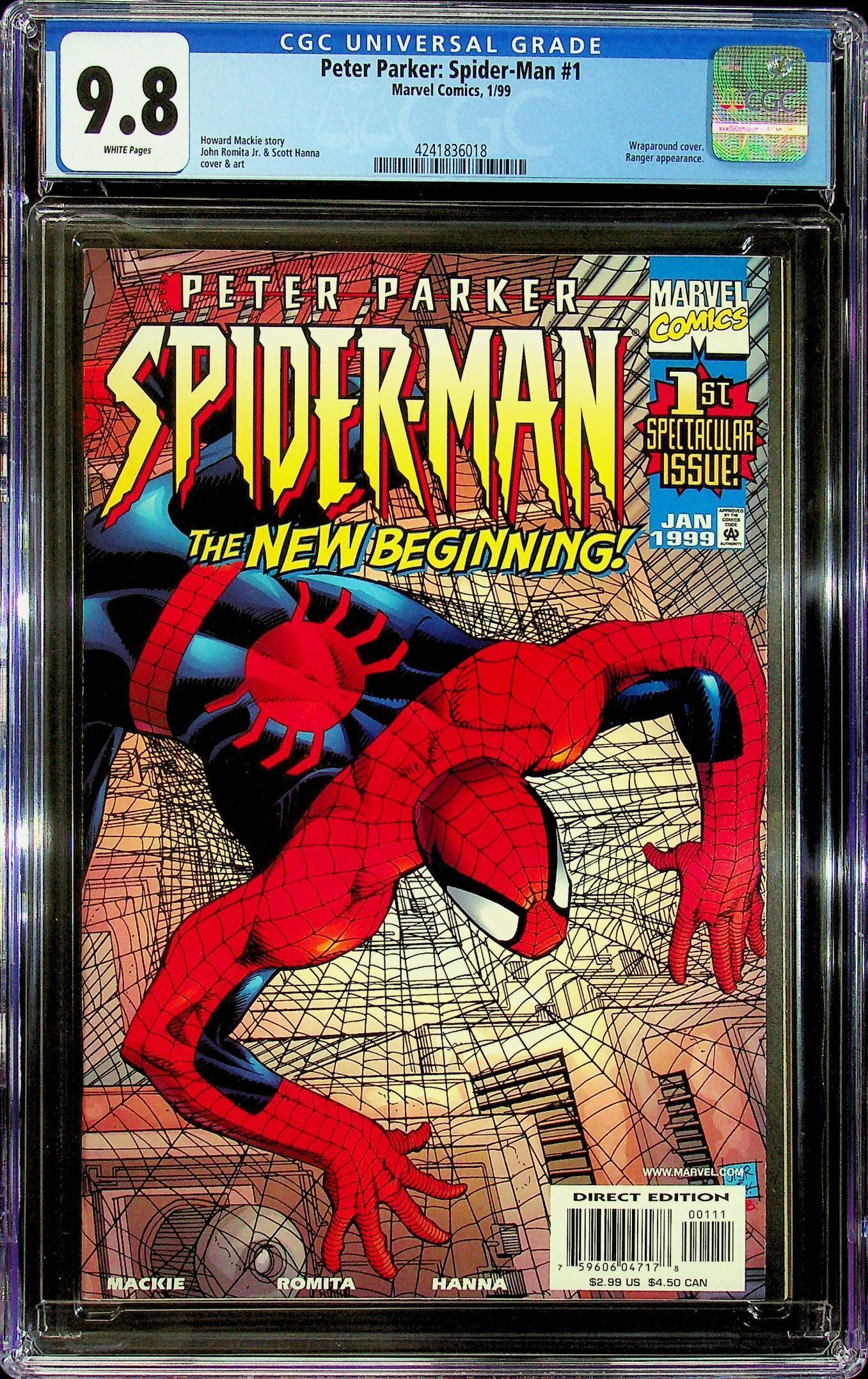 Peter Parker: Spider-Man #1 (1999) - CGC 9.8 - Cert #4241836018 | Comic ...