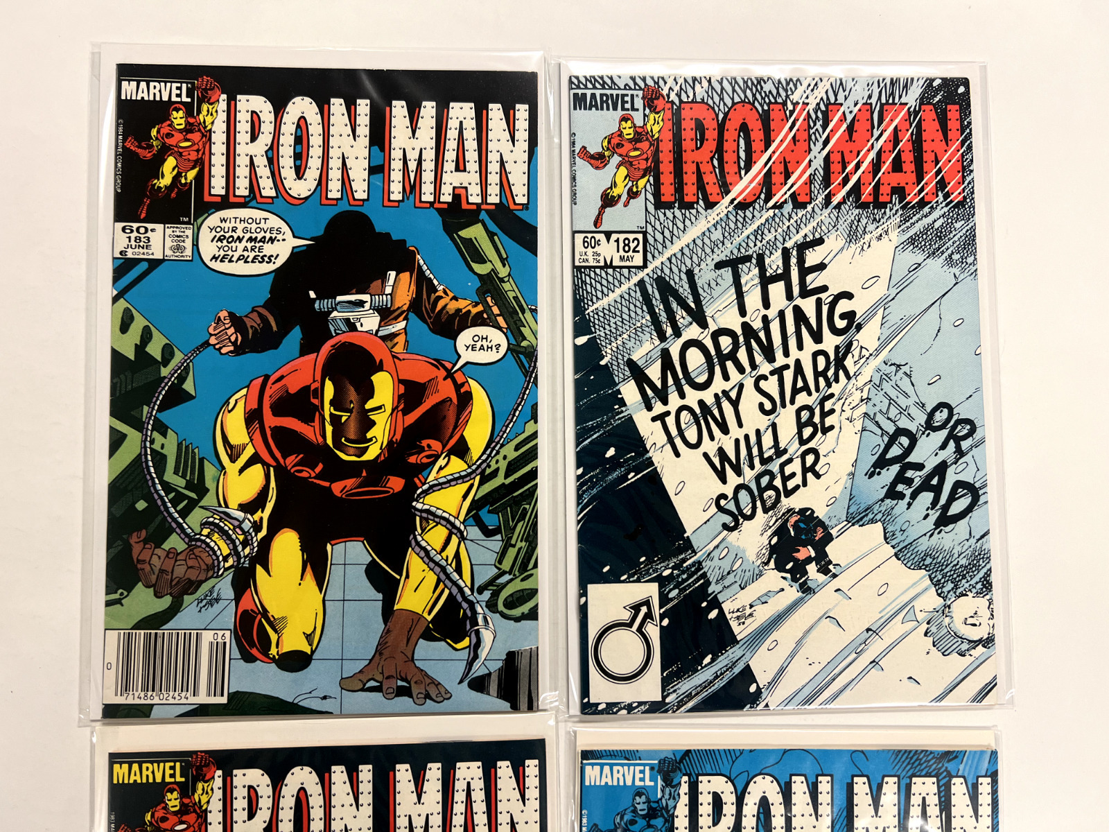 4 Iron-Man Marvel Comics #180 181 182 183 Defenders Hulk X-Men Iron-Man ...