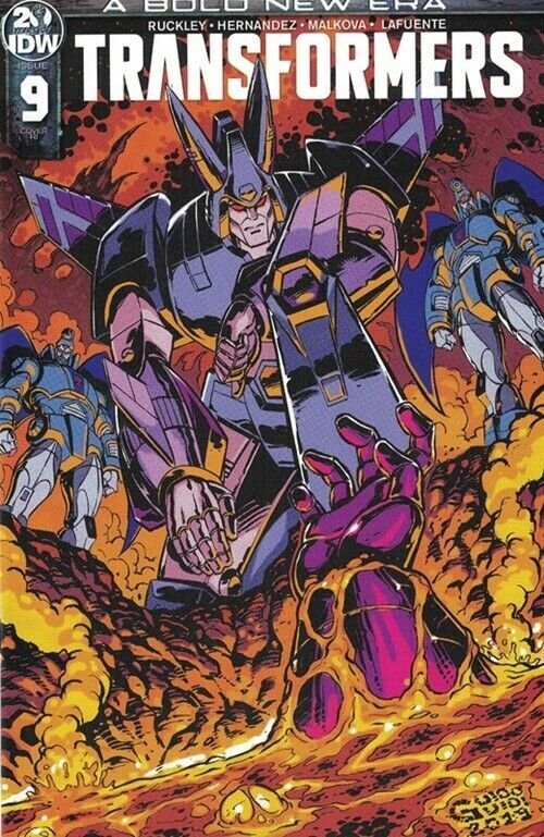 Transformers #9 1:10 Guidi 35th Anniversary Variant IDW 2019 Eb105 ...