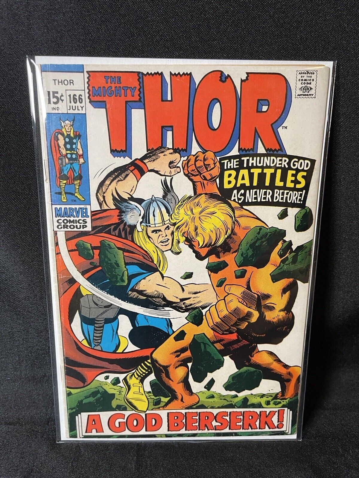 THOR #166 (1969) 2nd FULL App. HIM/Warlock! Classic Jack Kirby Cover ...