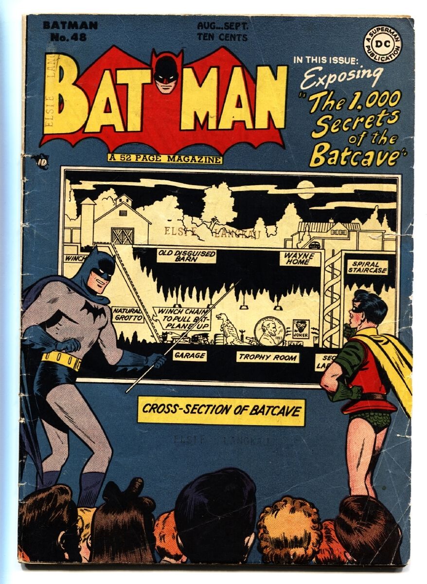 Batman #48 comic book 1,000 Secrets of the Batcave-DC Golden-Age ...