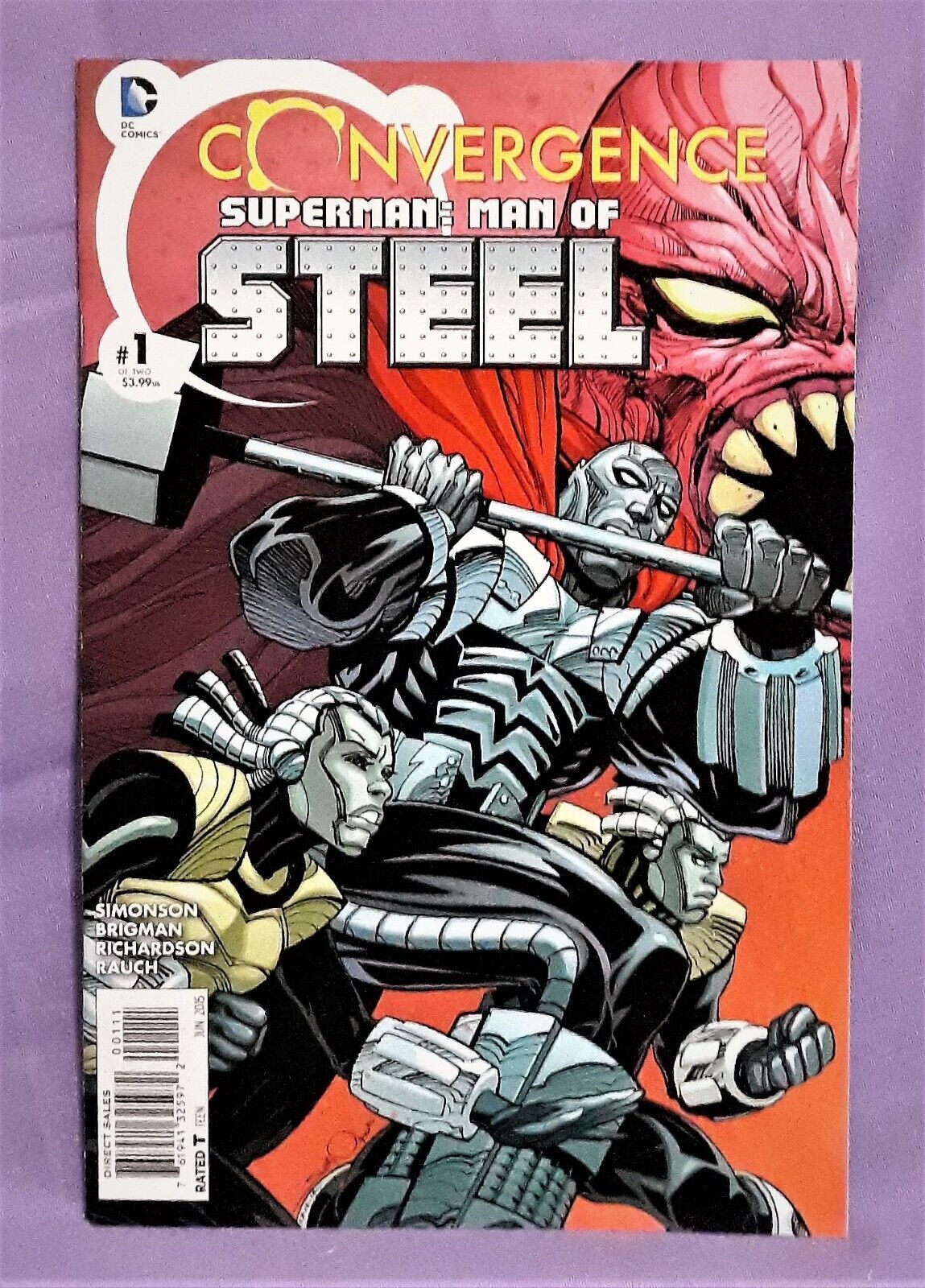 DC Convergence SUPERMAN MAN OF STEEL #1 - 2 Connecting Covers DC Comics ...