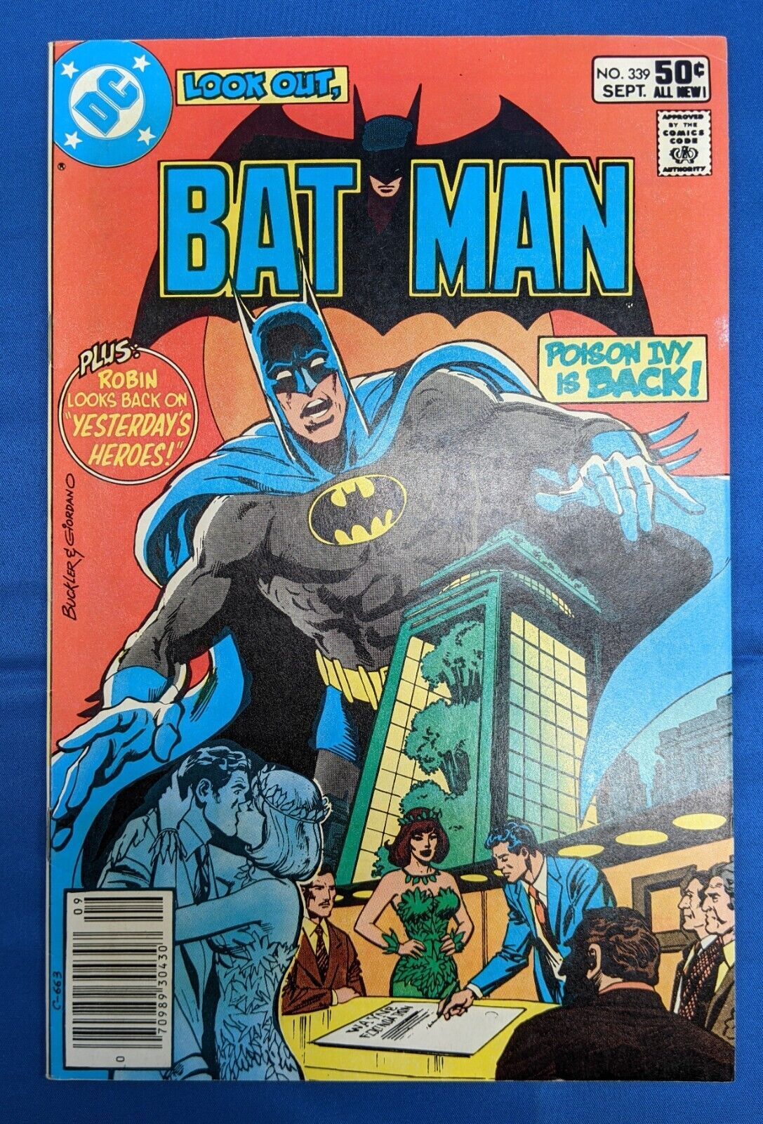 Batman #339 (1981) - Vintage Poison Ivy and Bruce Wayne "A Sweet Kiss ...