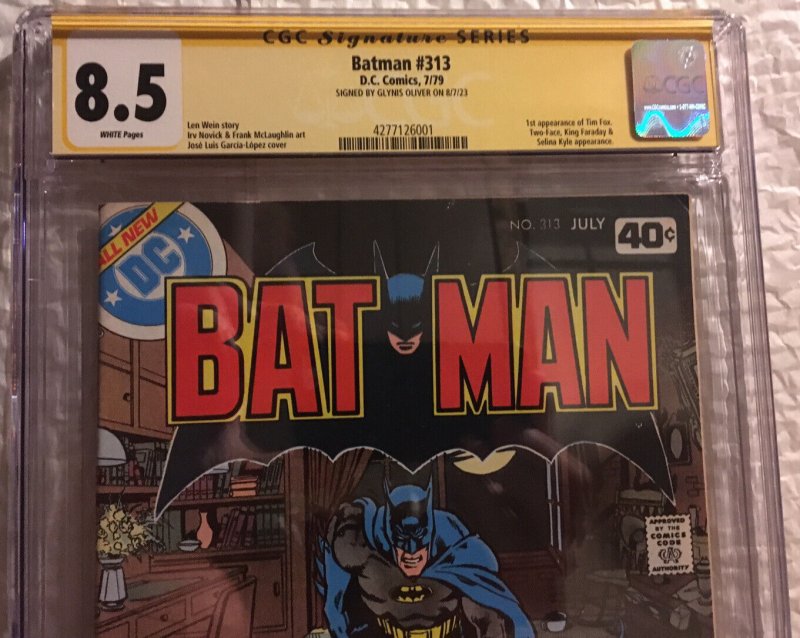 1ST TIM "JACE" FOX (The Next Batman) Batman #313 NEWSSTAND CGC 8.5 VF+ ...