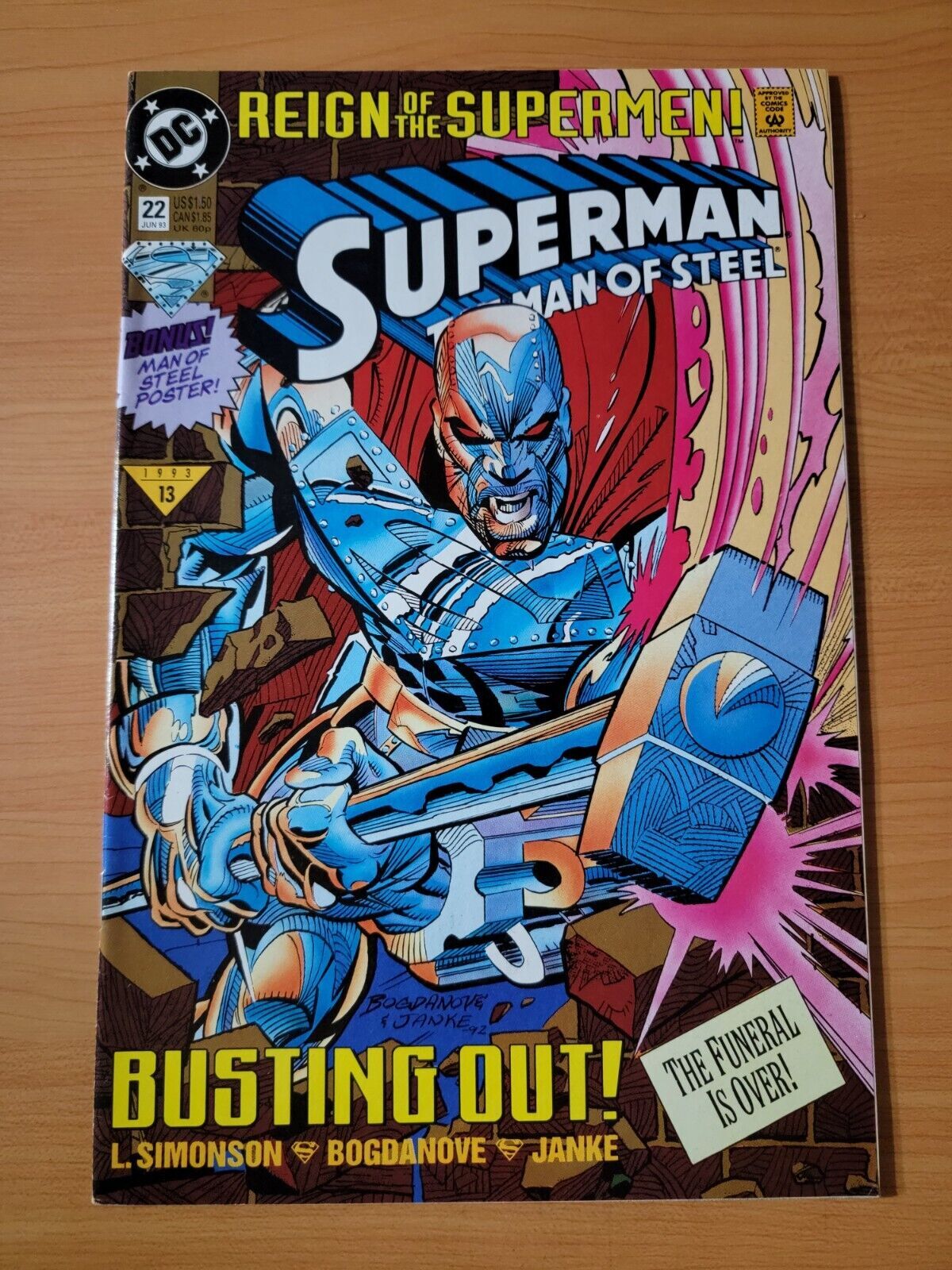 Superman The Man of Steel #22 Regular Cover ~ DOLLAR BIN ~ 1993 DC ...