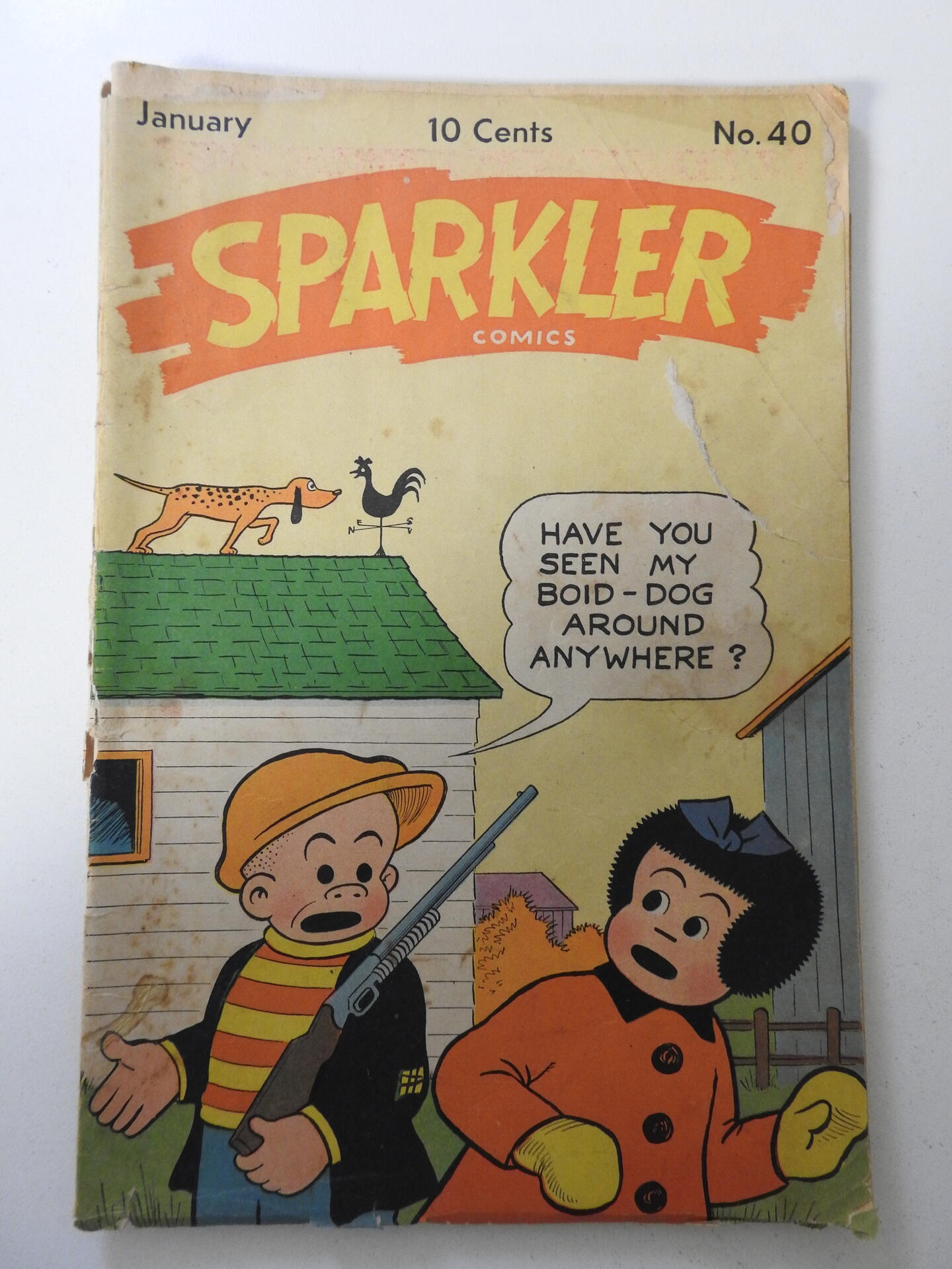 Sparkler Comics #40 (1945) GD- Cover detached, 3 in tear fc, 2 in spine split | Comic Books ...