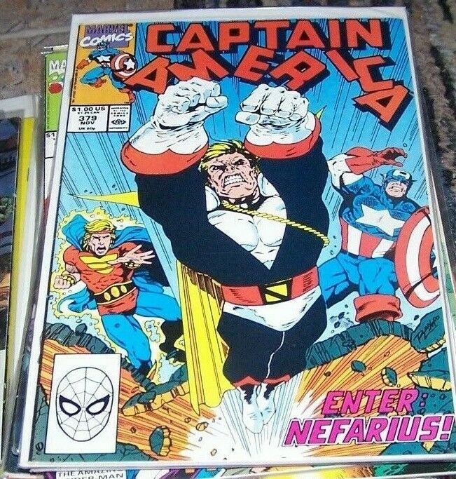 Captain America # 379 1990, Marvel count nefarius quasar avengers ...