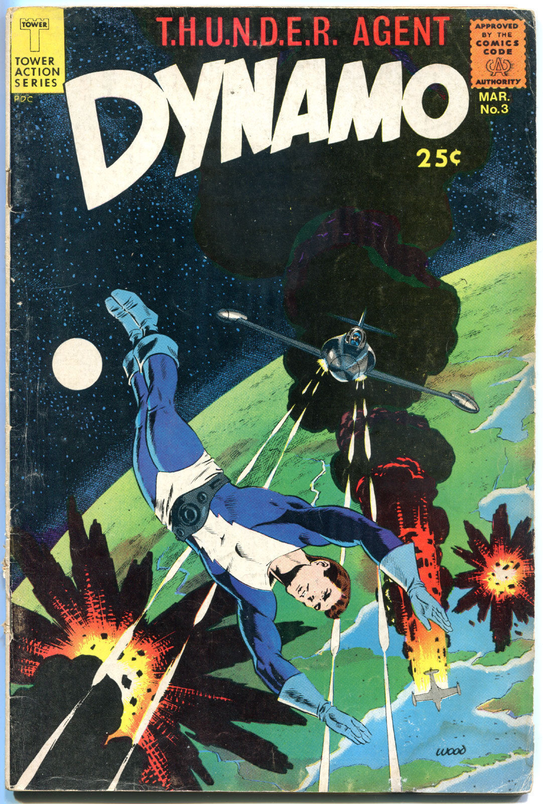 DYNAMO #3, VG+, Thunder Agent, Wally Wood, 1966, more WW in store ...