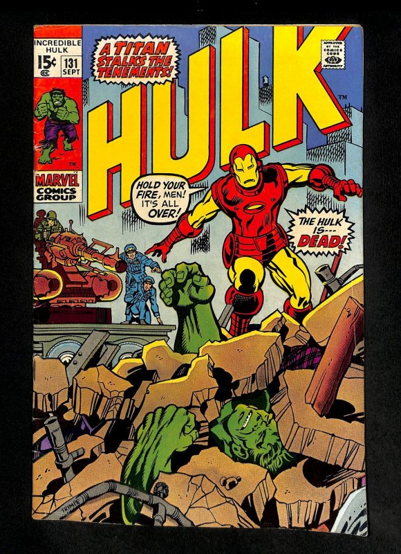 Incredible Hulk (1962) #131 Iron Man 1st Jim Wilson! | Full Runs & Sets ...