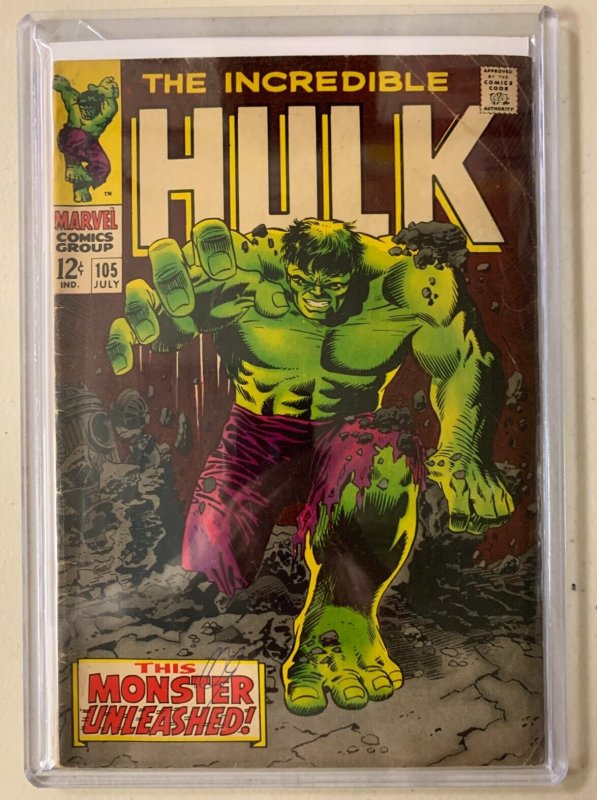 Incredible Hulk #105 Marvel 1st Series (4.0 VG) (1968) | Comic Books ...