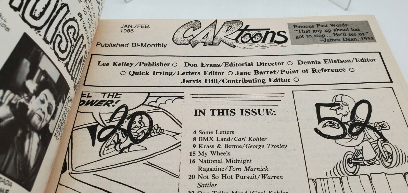 CARtoons Magazine February 1986 w/ Iron Ons, Cartoons for the car ...