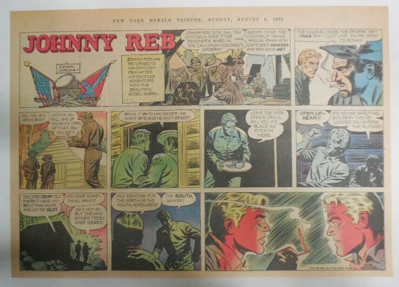 Johnny Reb Sunday by Frank Giacoia & Jack Kirby from 8/3/1958 Half Page ...