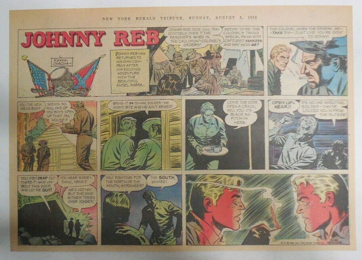 Johnny Reb Sunday by Frank Giacoia & Jack Kirby from 8/3/1958 Half Page ...