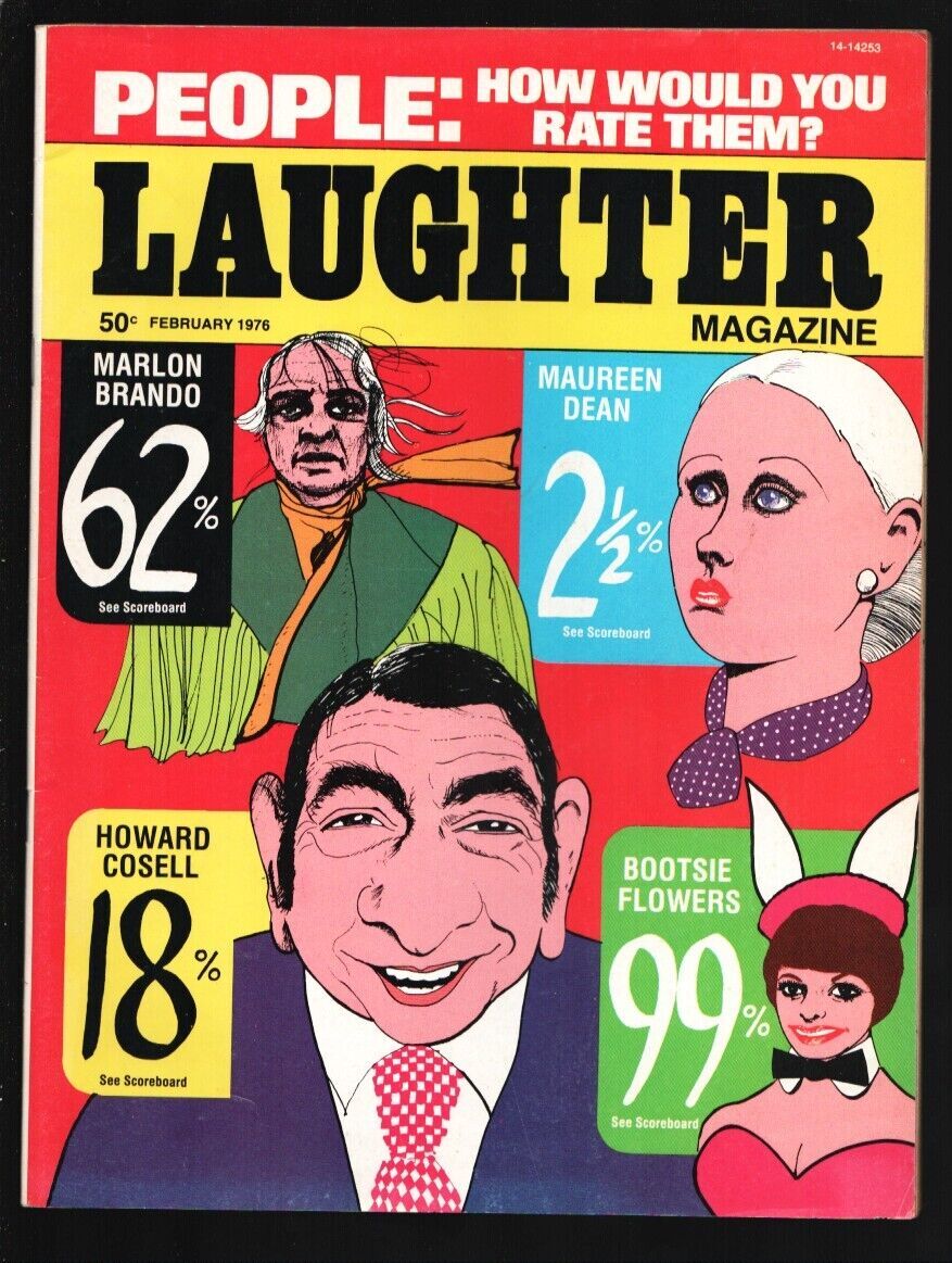 Laughter Magazine #9 2/1976-Cartoons-jokes-satire & gags-Marlon Brando ...