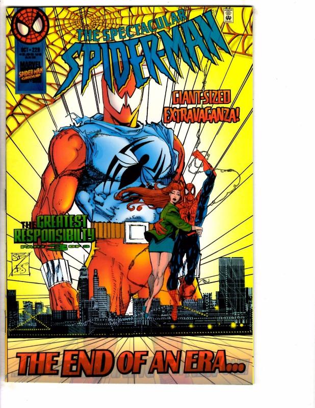 Spectacular Spider-Man # 229 NM 1st Print Marvel Comic Book Clone Saga ...