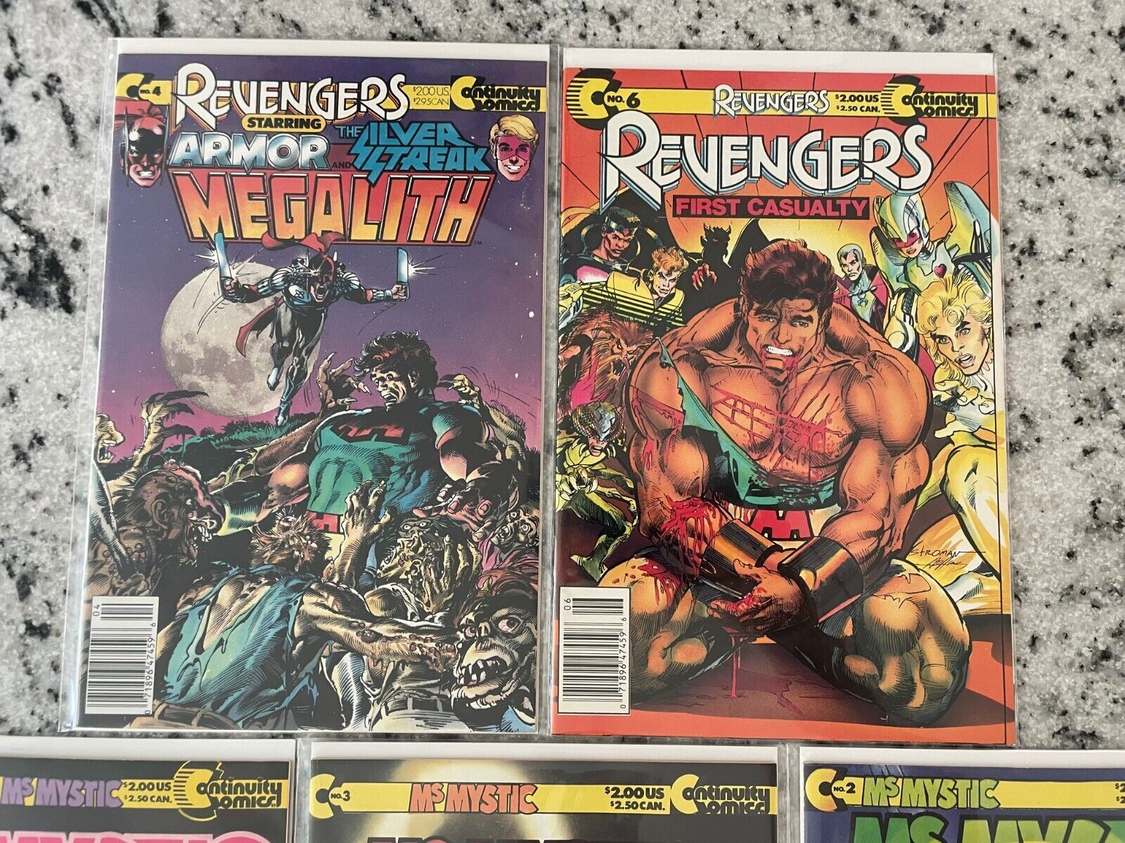 5 Continuity Comic Books Ms Mystic 2 3 4 + Revengers 4 6 Megalith Armor ...