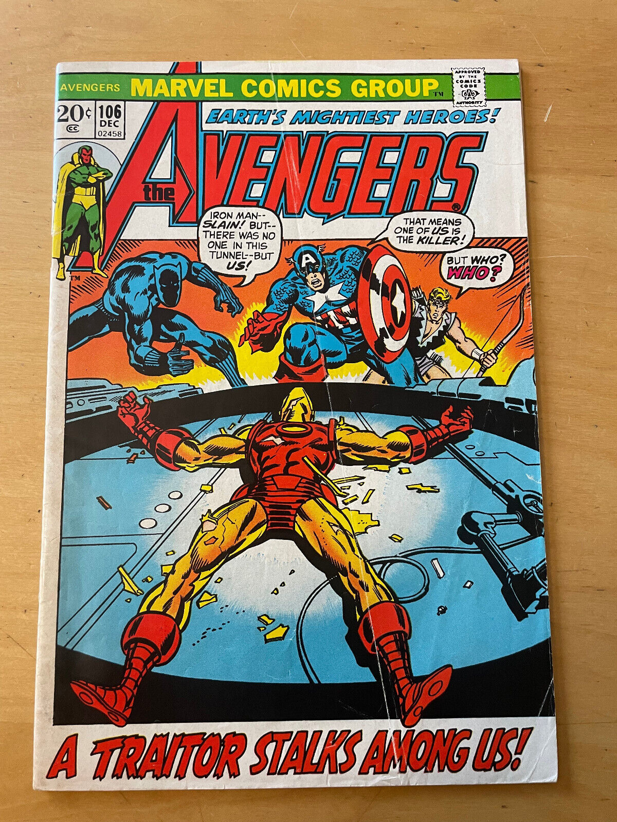 Avengers 106 2nd App Space Phantom 1972 Grim Reaper Cameo Search ...