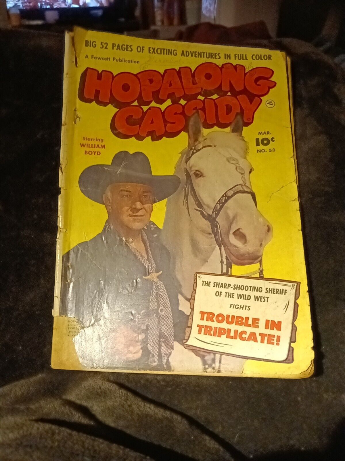 Vintage Hopalong Cassidy #53 March 1951 Golden Age Photo Cover Fawcett ...
