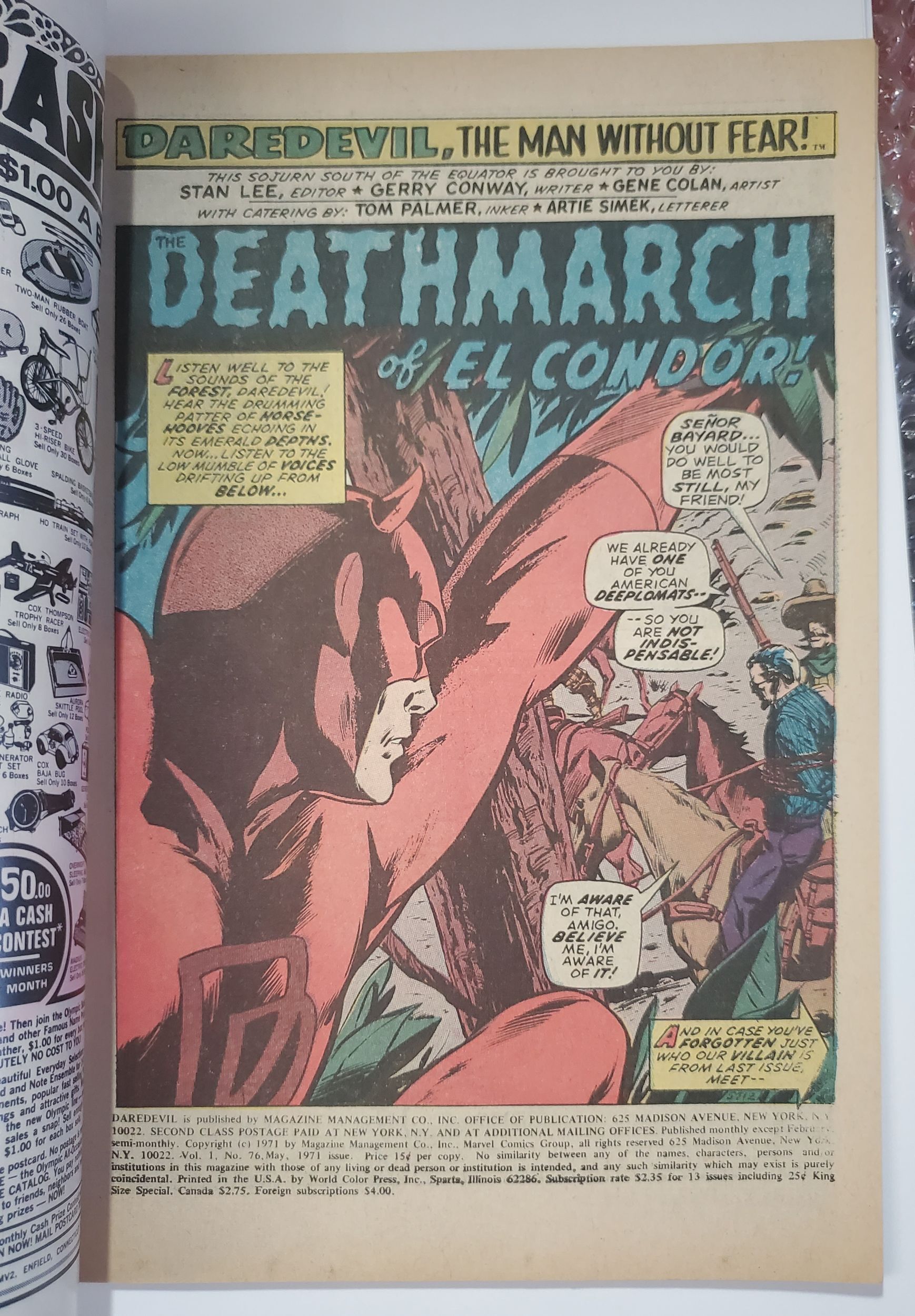 Daredevil #76 (1971) Death March NM- | Comic Books - Bronze Age, Marvel ...