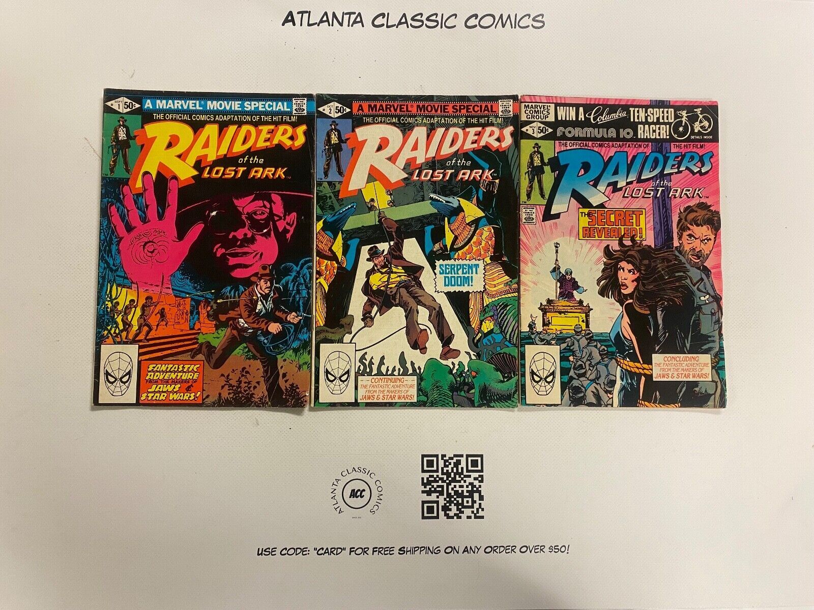 Raiders of the Lost Ark Complete Marvel Comics LTD Series #1 2 2 3 14 ...