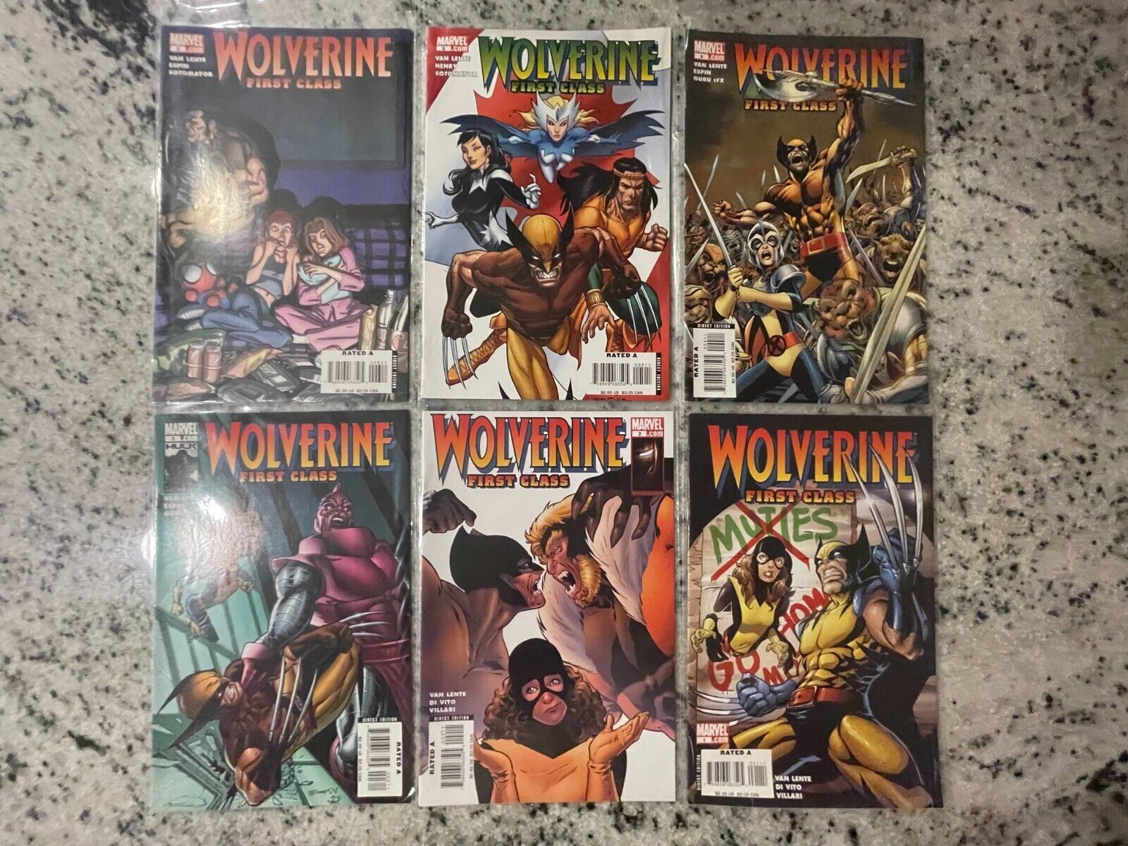 Lot Of 6 Wolverine First Class Marvel Comic Books # 1 2 3 4 5 6 X-Men ...
