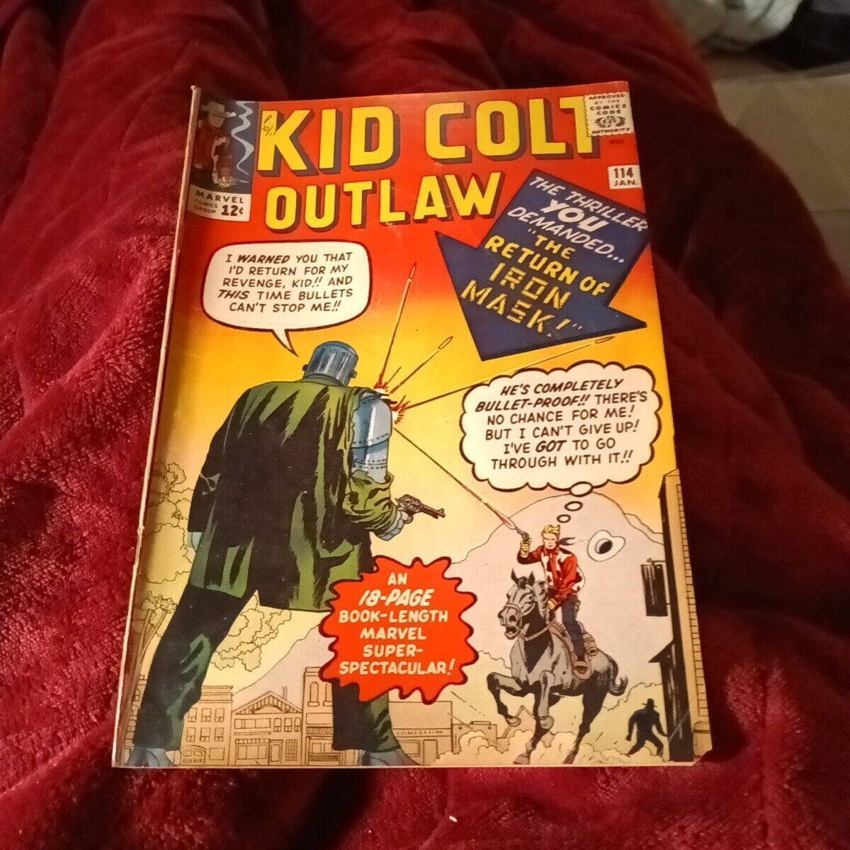 Kid Colt Outlaw #114 The Return of Iron Mask Marvel atlas comics 1964 ...